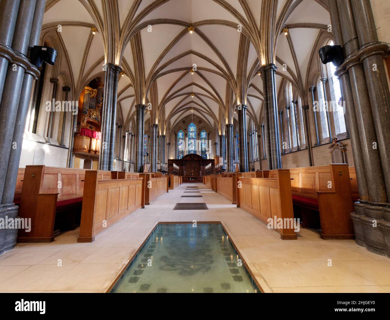 London, Greater London, England, January 5th 2022: Interior of Temple ...
