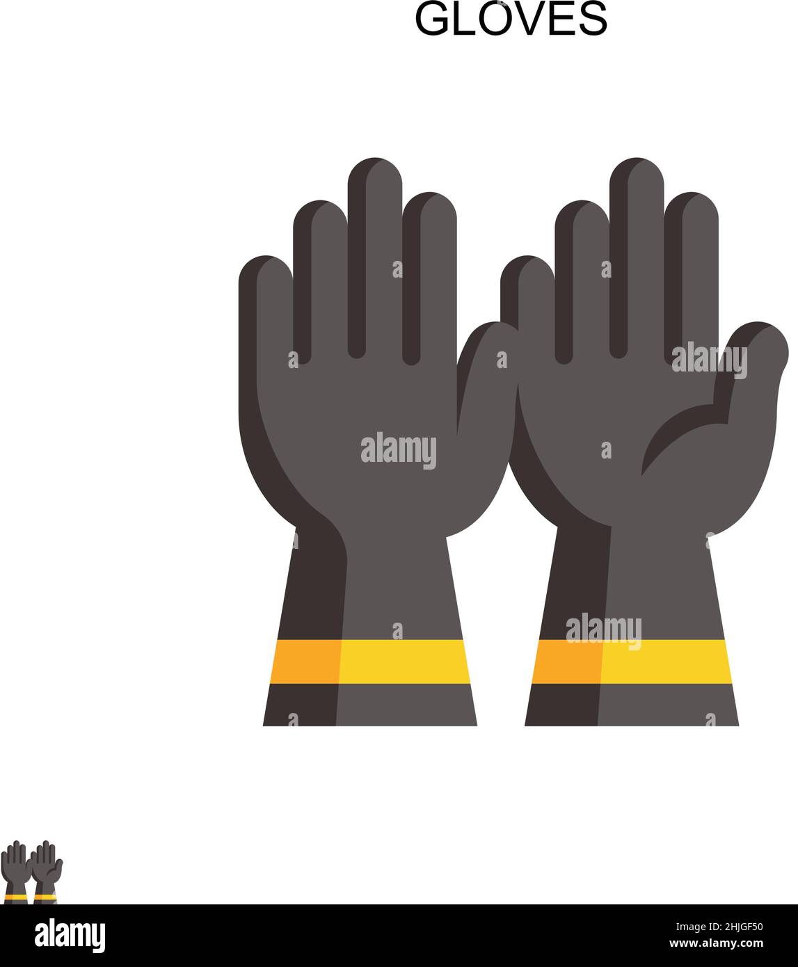 Gloves Simple vector icon. Illustration symbol design template for web ...