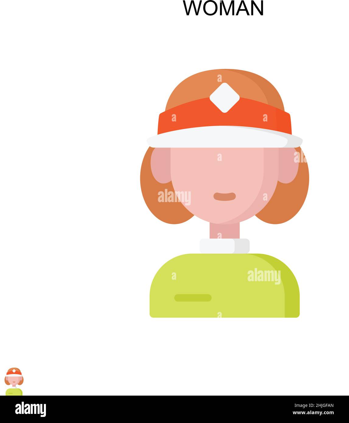Woman Simple vector icon. Illustration symbol design template for web ...