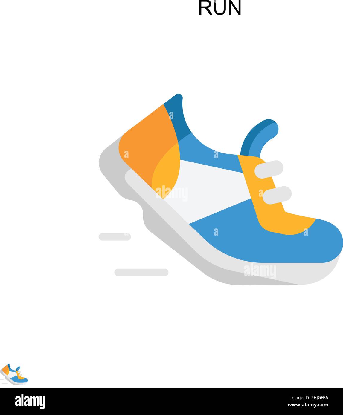 Run Simple vector icon. Illustration symbol design template for web ...