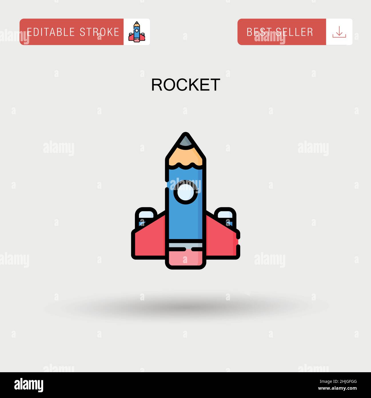Rocket Simple vector icon Stock Vector Image & Art - Alamy
