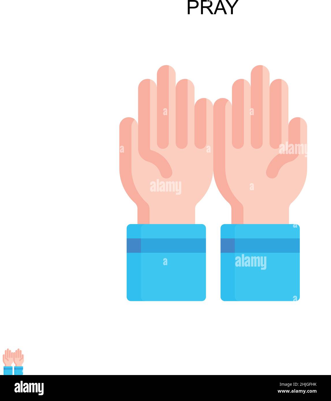 Pray Simple vector icon. Illustration symbol design template for web ...