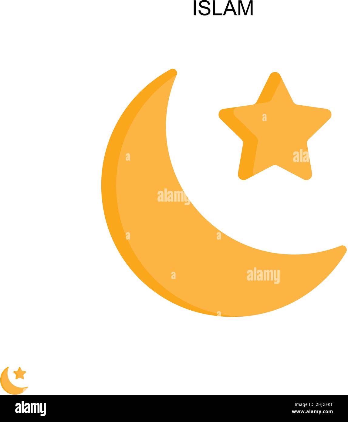 Islam Simple vector icon. Illustration symbol design template for web ...