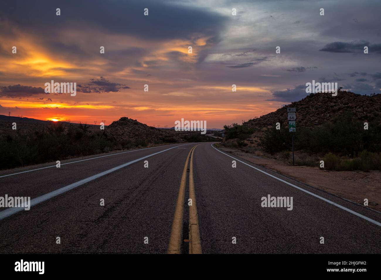 The Route 66 in Arizona Stock Photo - Alamy