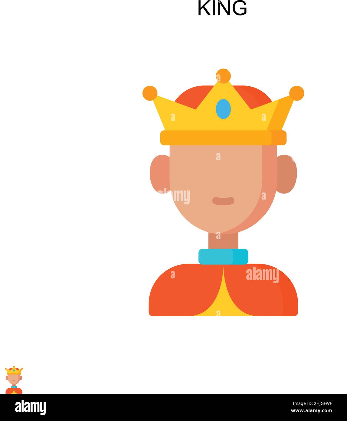 King Simple vector icon. Illustration symbol design template for web ...