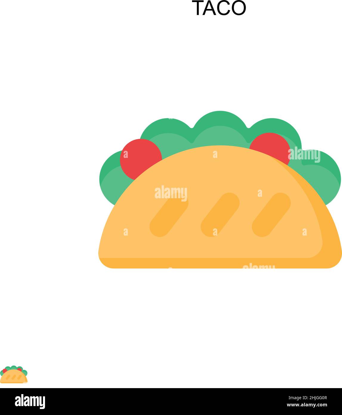 Taco Simple vector icon. Illustration symbol design template for web ...