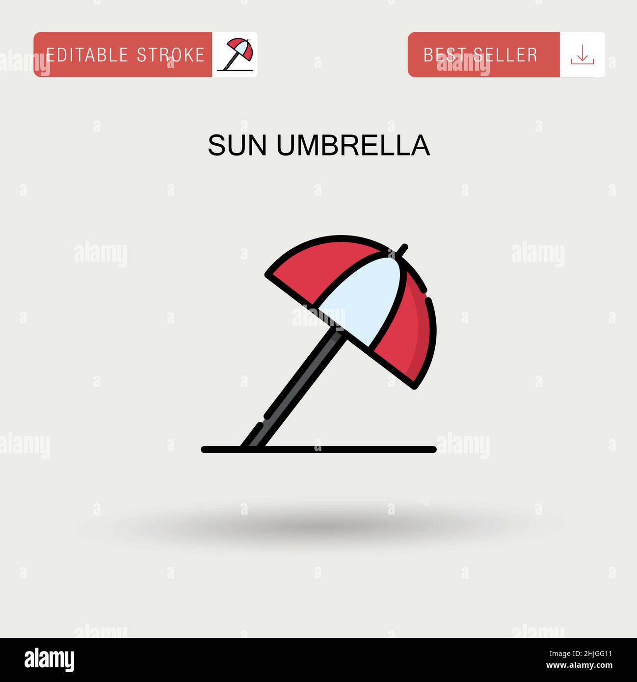 Sun umbrella beach Stock Vector Images - Alamy