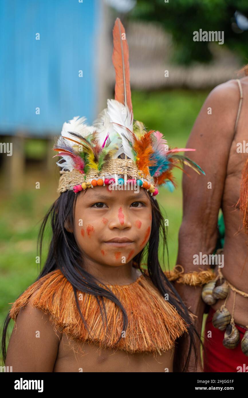 Yagua indian village hi-res stock photography and images - Alamy