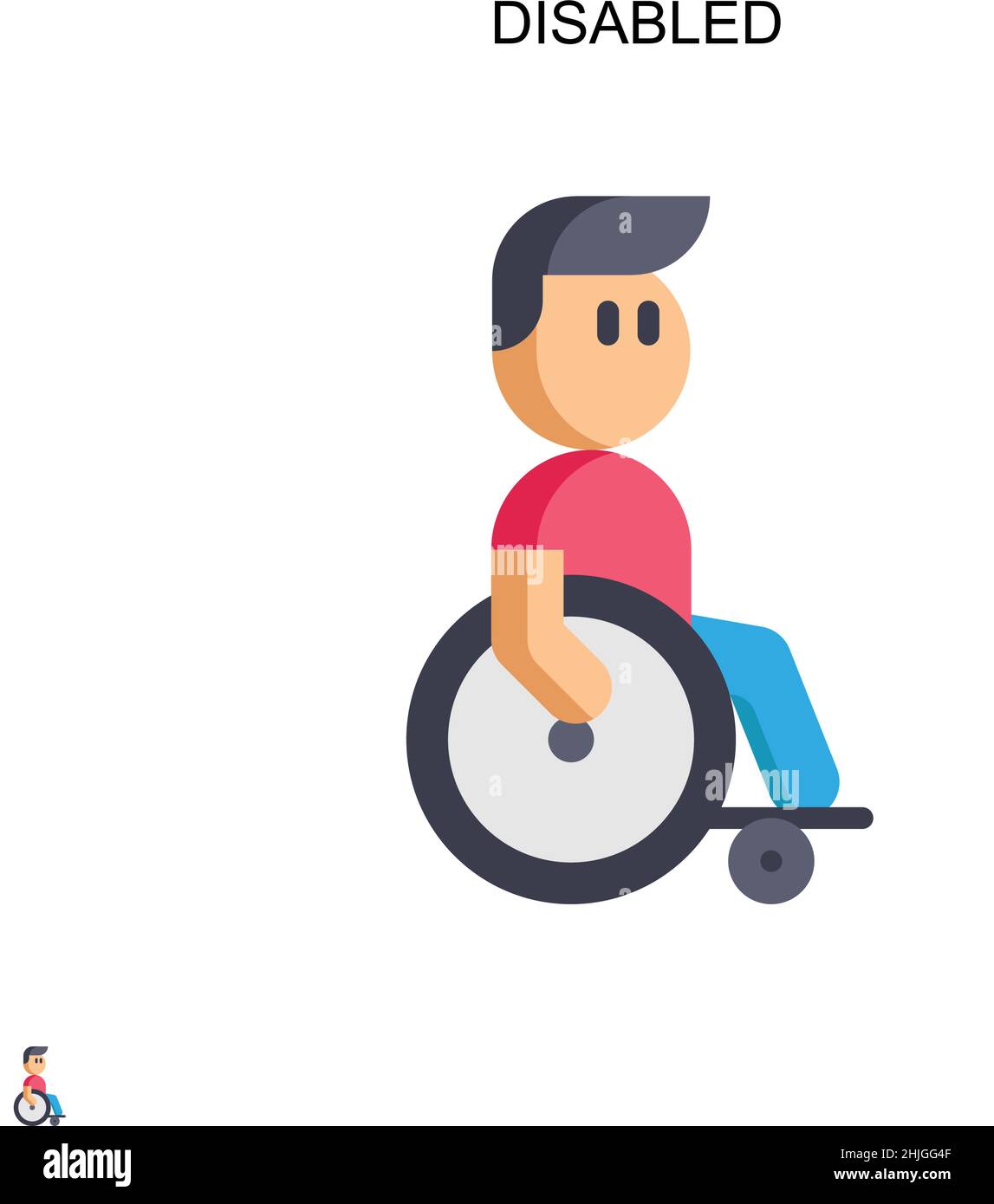 Disabled Simple vector icon. Illustration symbol design template for ...