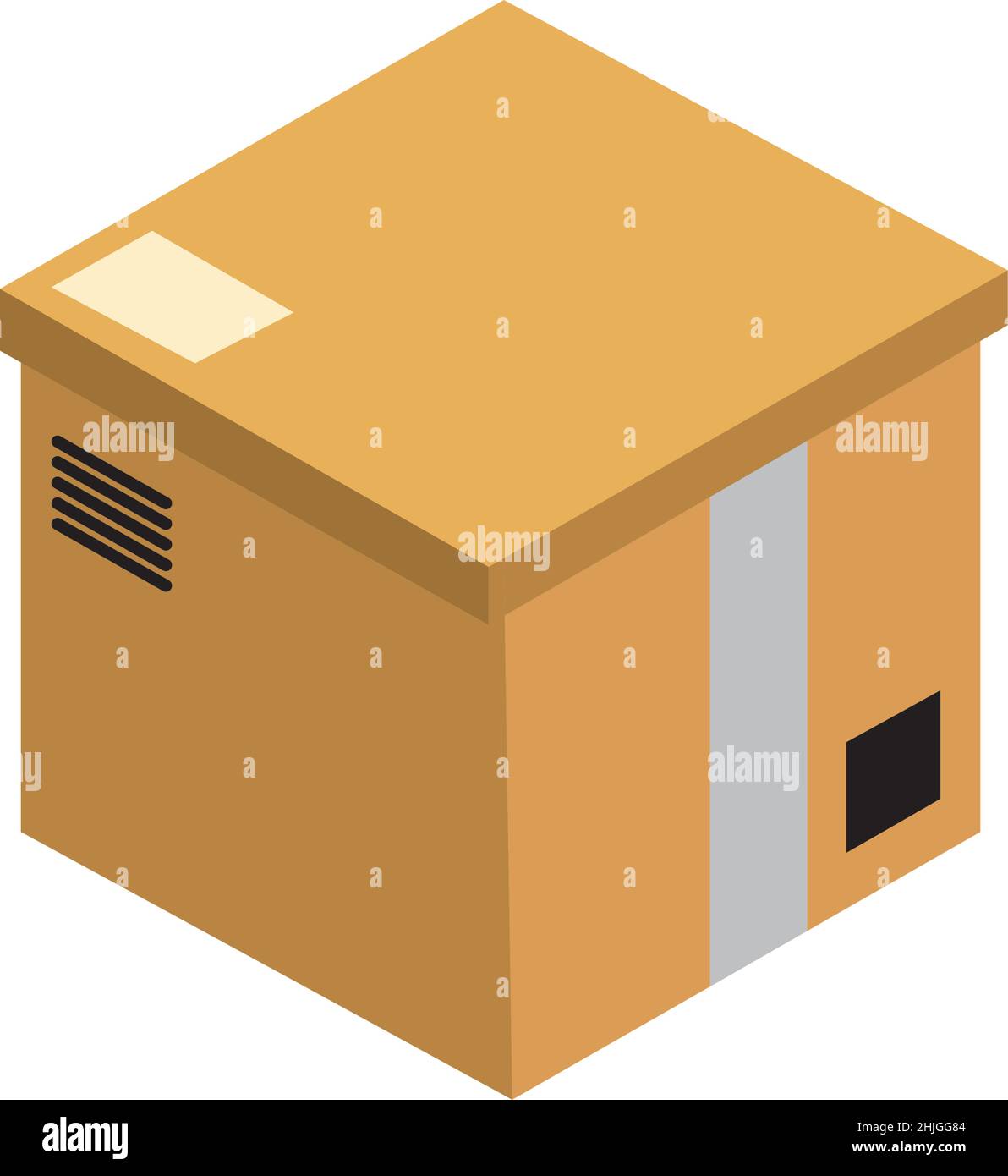 isometric box illustration over white Stock Vector Image & Art - Alamy