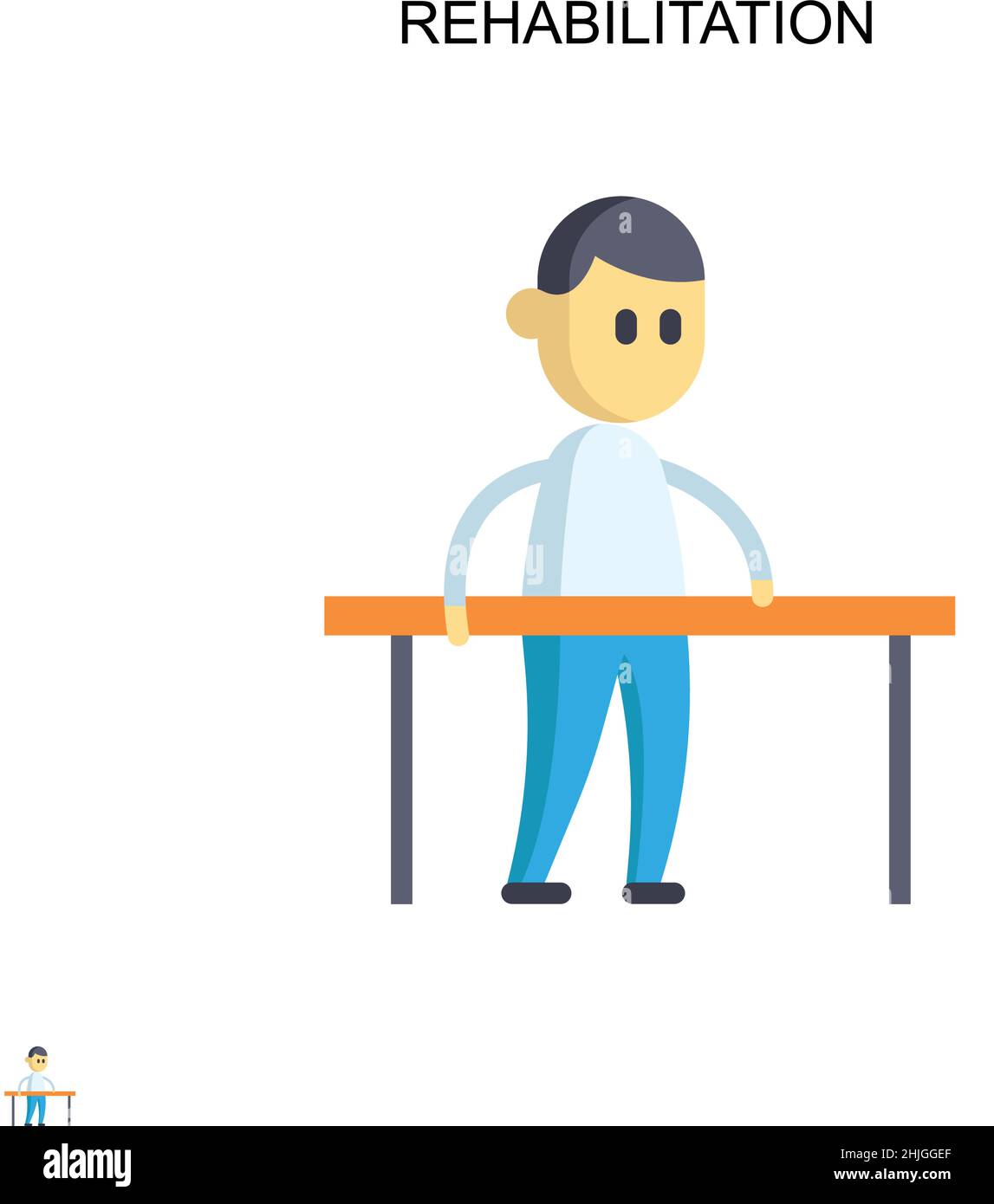 Rehabilitation Simple vector icon. Illustration symbol design template ...