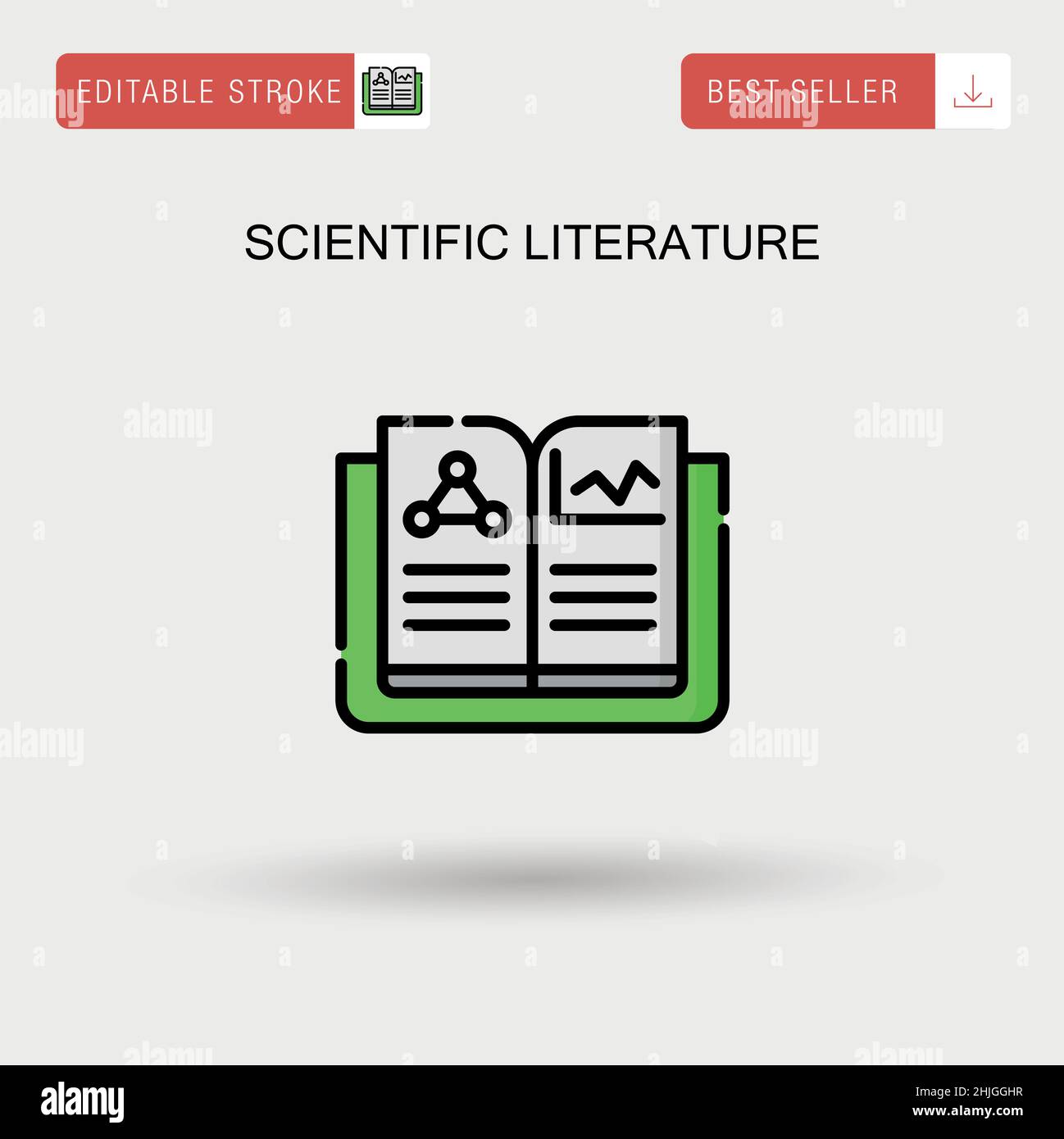 Scientific literature Simple vector icon Stock Vector Image & Art - Alamy