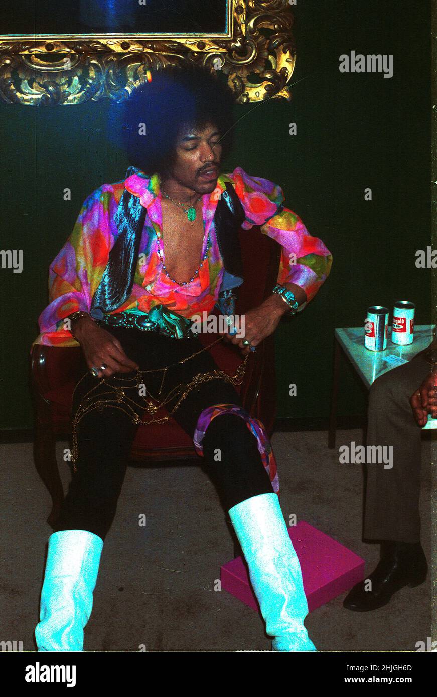 New York City - November 27: American signer, songwriter, composer and guitar god Jimi Hendrix ...