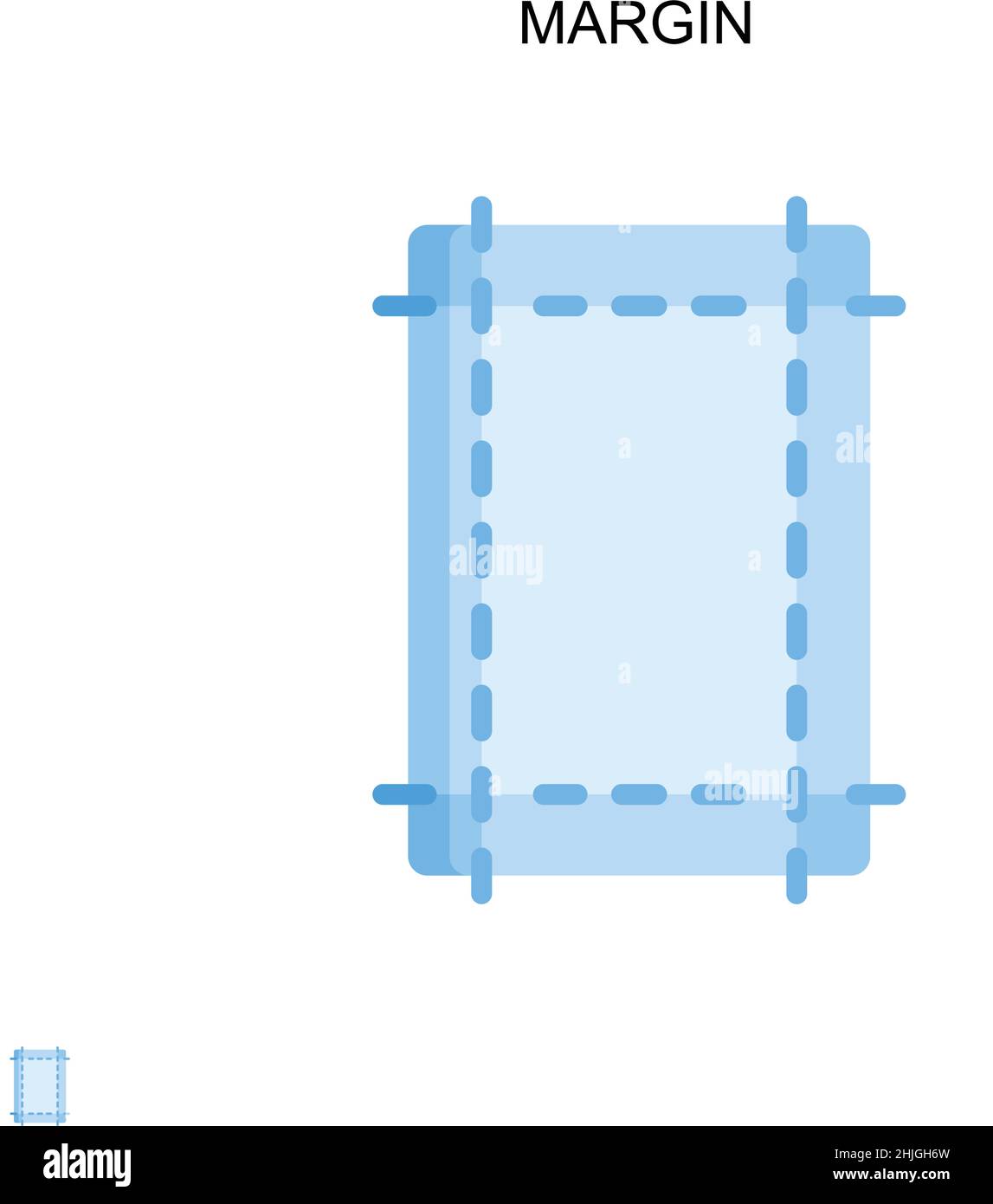 Margin Simple vector icon. Illustration symbol design template for web ...