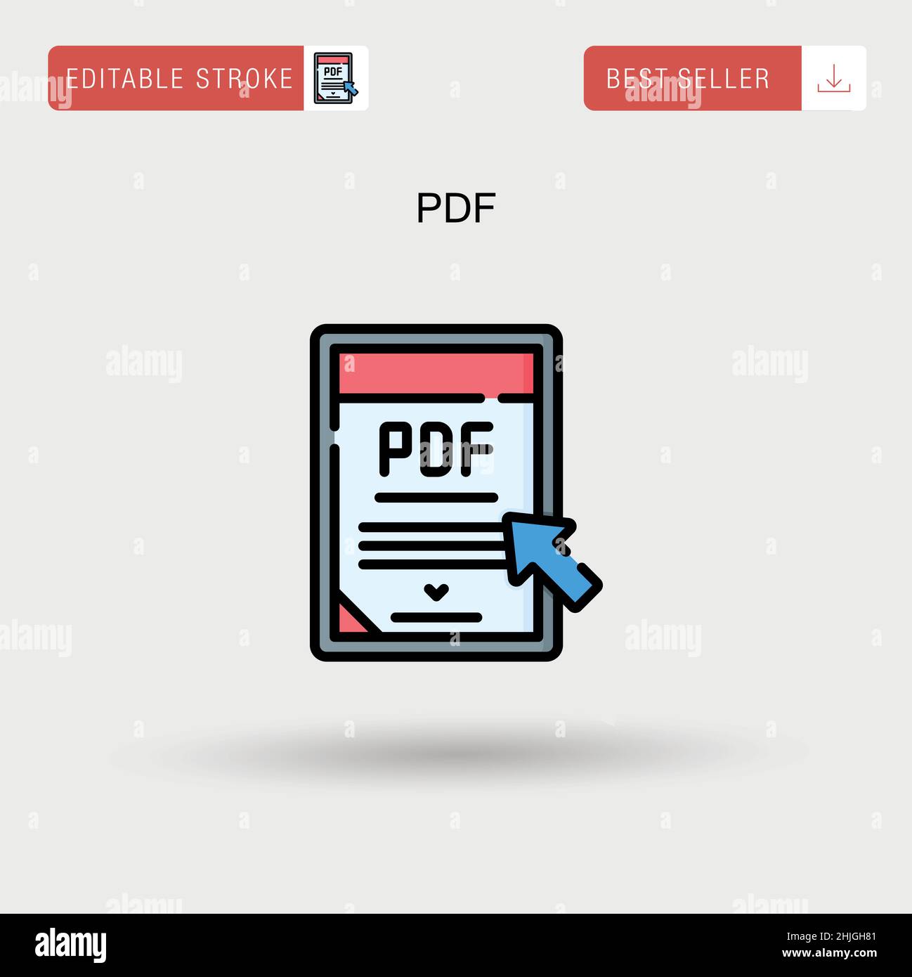 Pdf Simple vector icon Stock Vector Image & Art - Alamy
