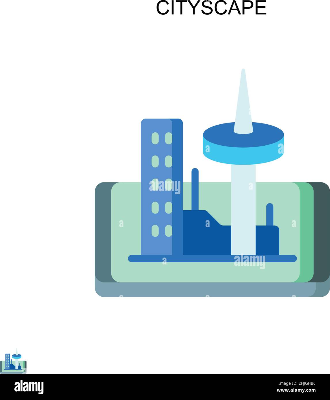 Cityscape Simple Vector Icon Illustration Symbol Design Template For Web Mobile Ui Element
