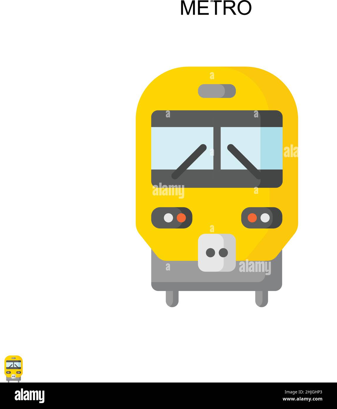 Metro Simple vector icon. Illustration symbol design template for web ...