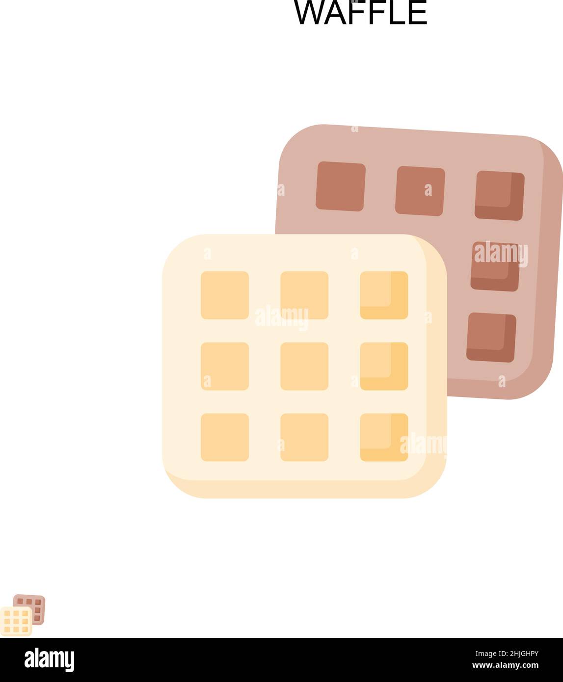 Waffle Simple vector icon. Illustration symbol design template for web ...