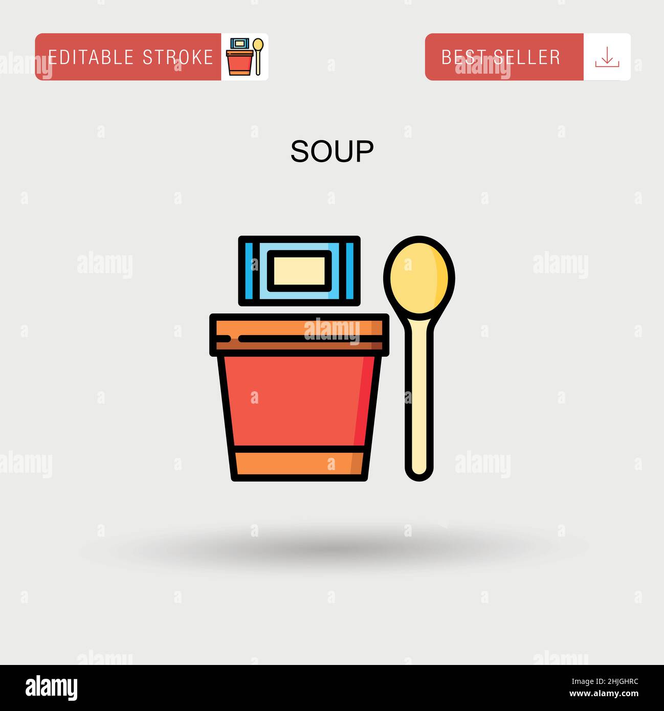 Soup Simple vector icon Stock Vector Image & Art - Alamy