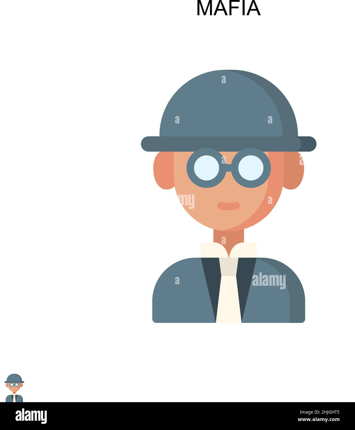 Mafia Simple vector icon. Illustration symbol design template for web ...