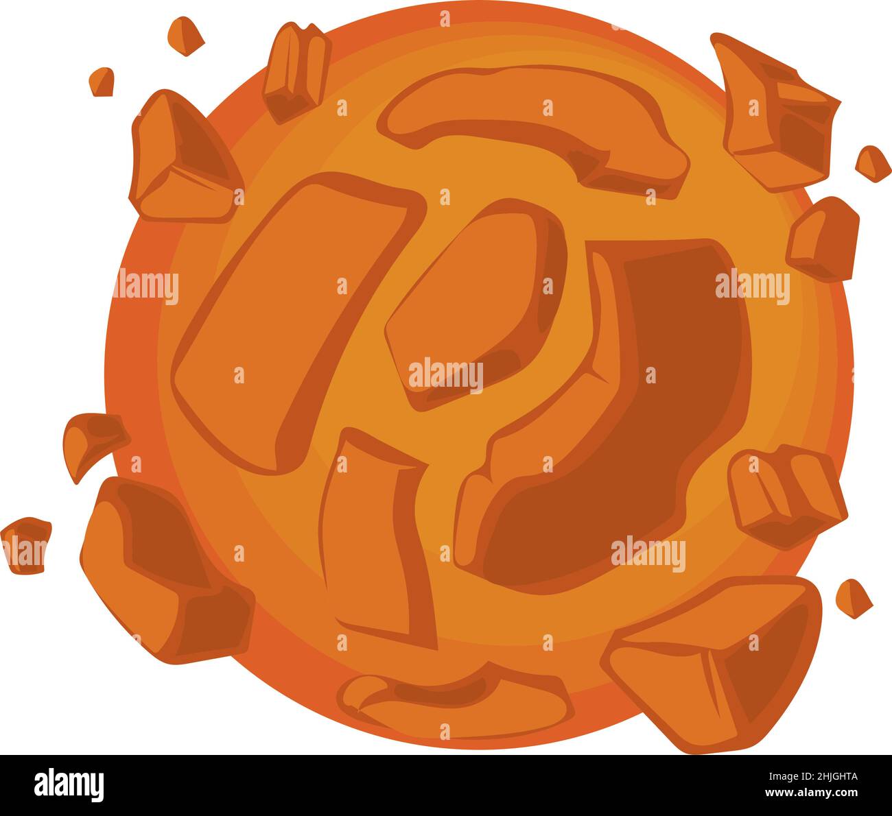 orange planet illustration over white Stock Vector Image & Art - Alamy