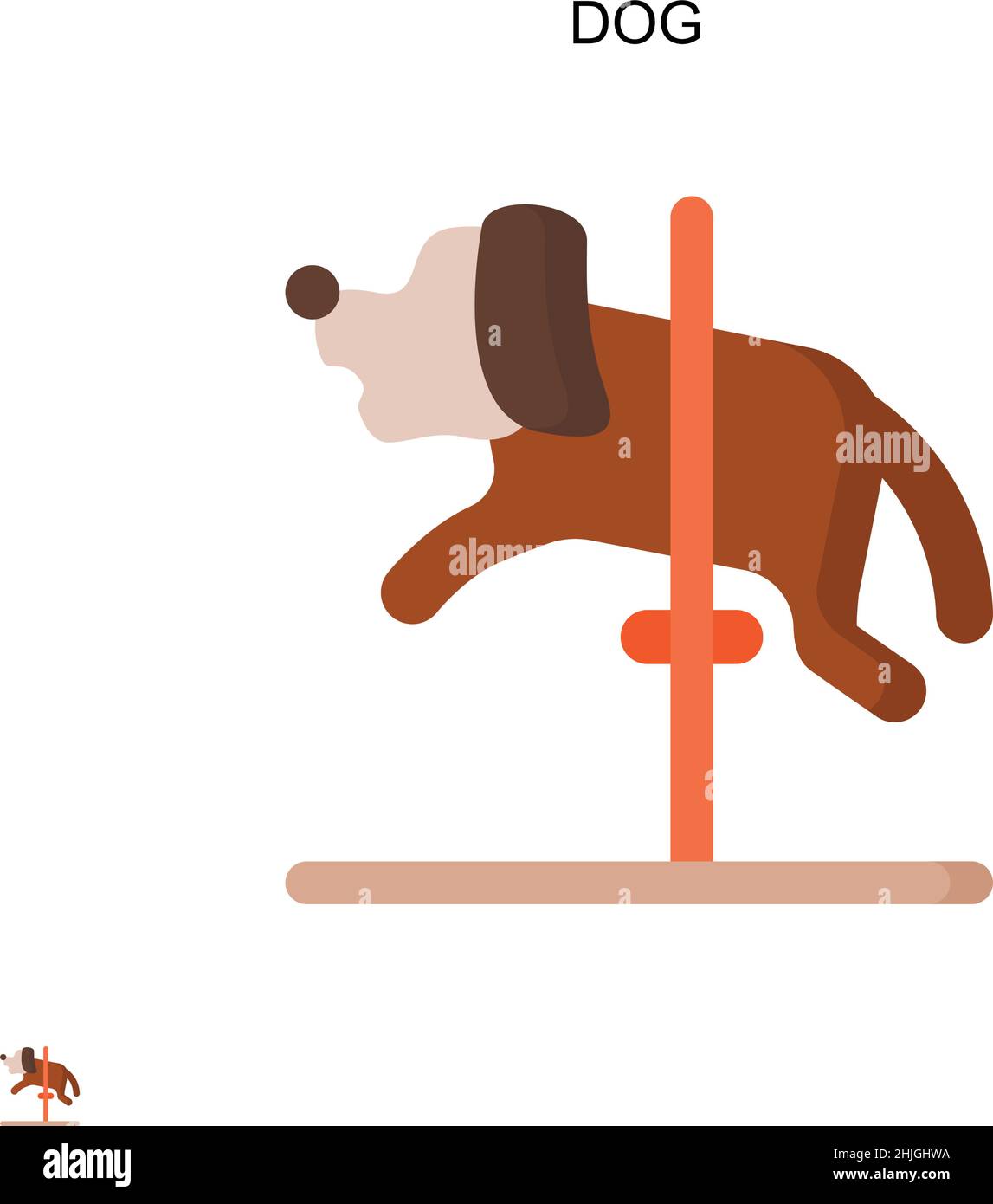 Dog Simple vector icon. Illustration symbol design template for web ...