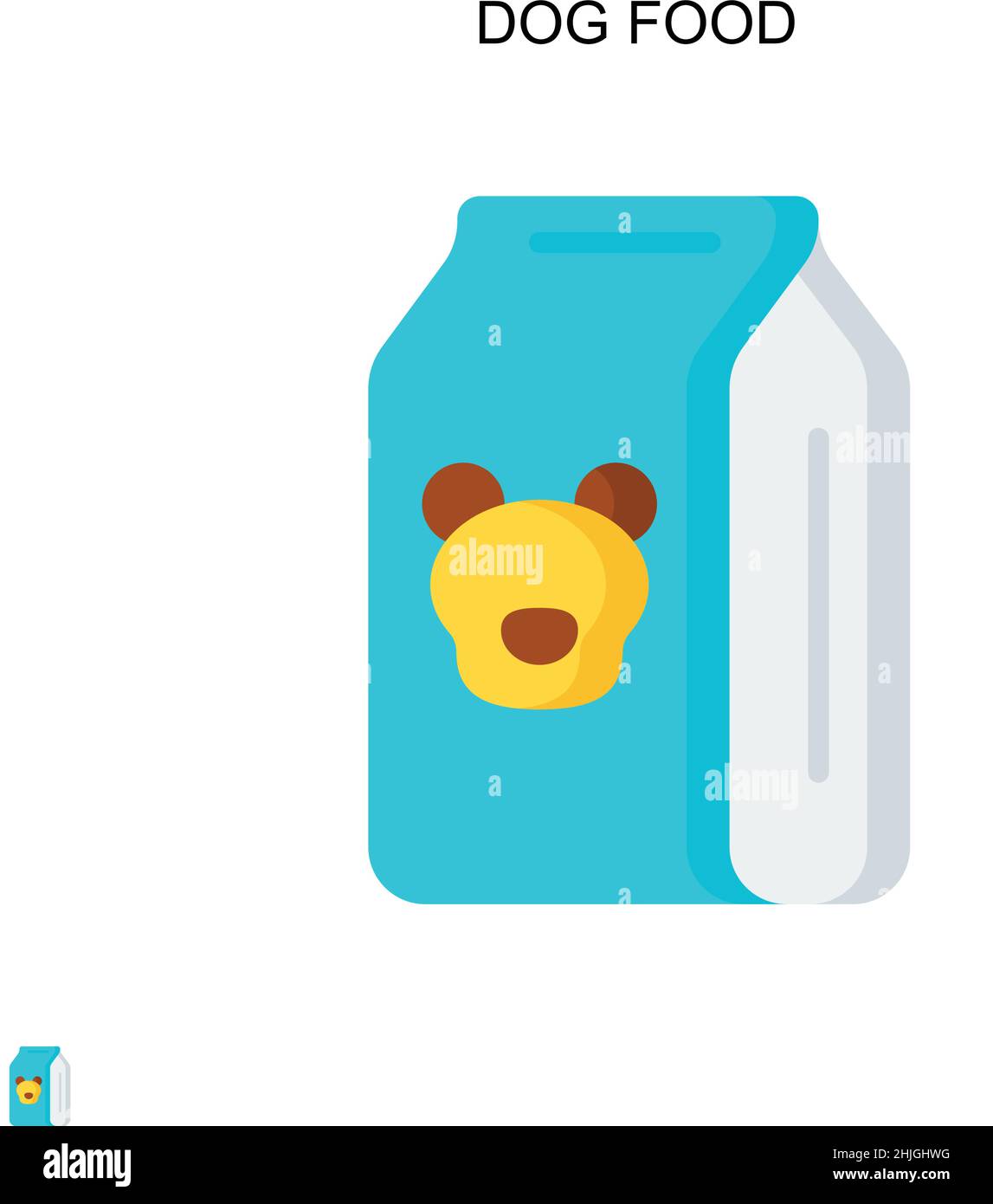 Dog food Simple vector icon. Illustration symbol design template for ...