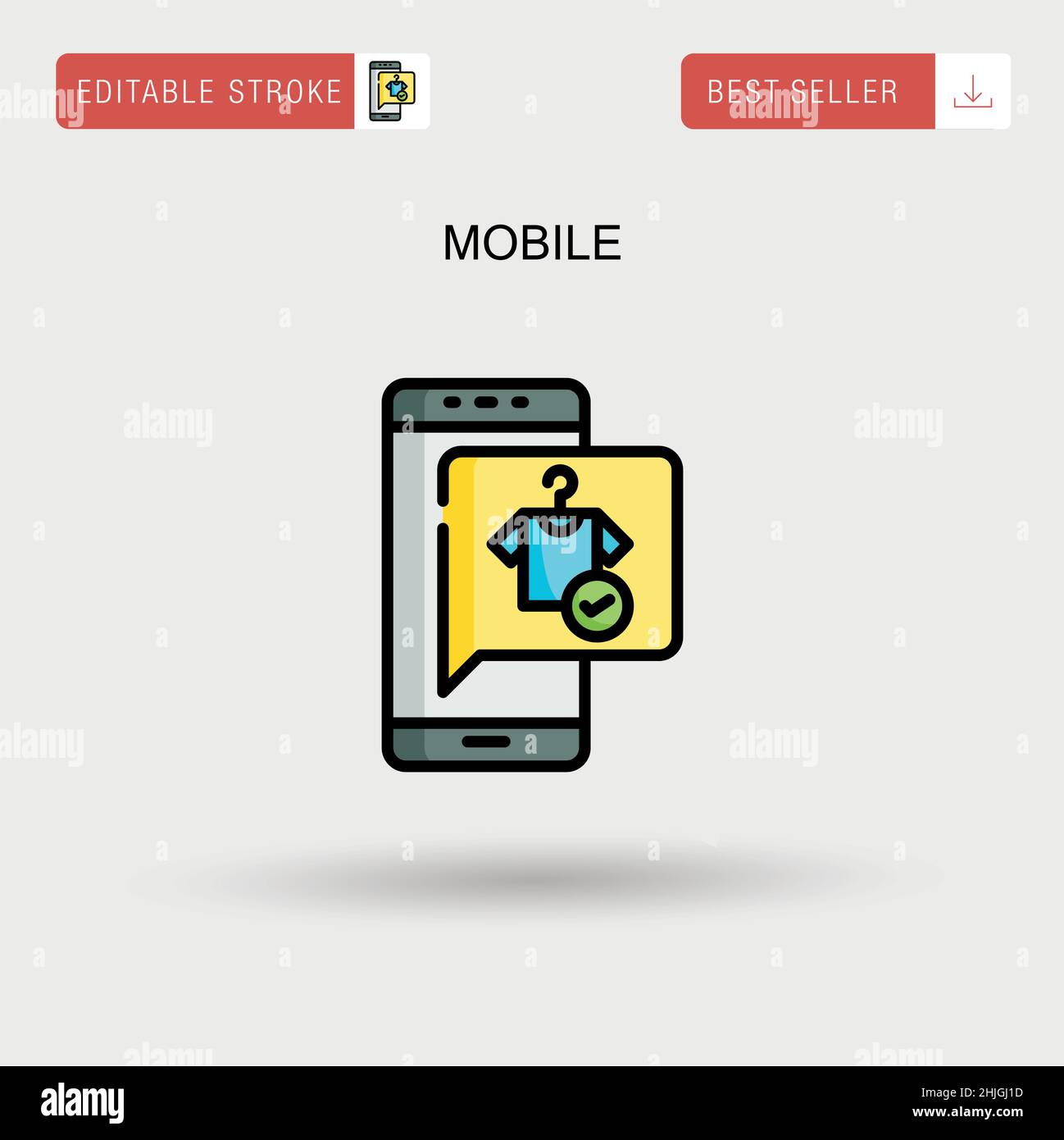 Mobile Simple vector icon Stock Vector Image & Art - Alamy