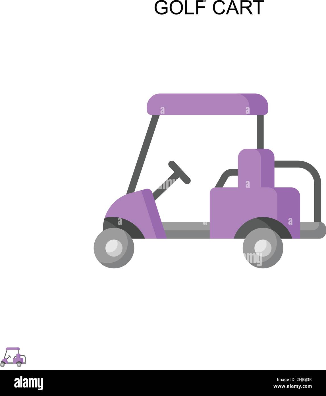 Golf cart Simple vector icon. Illustration symbol design template for ...