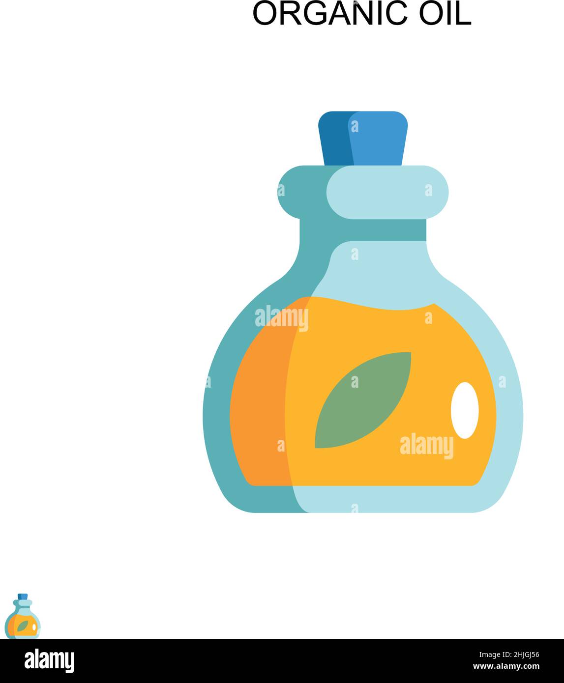 Organic oil Simple vector icon. Illustration symbol design template for ...