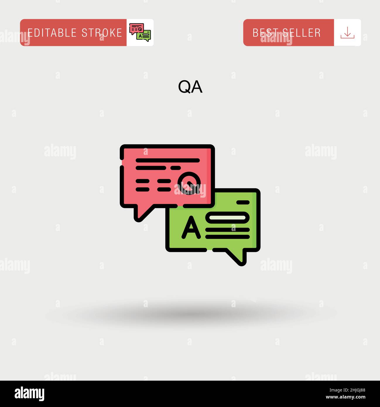 QA Simple vector icon Stock Vector Image & Art - Alamy