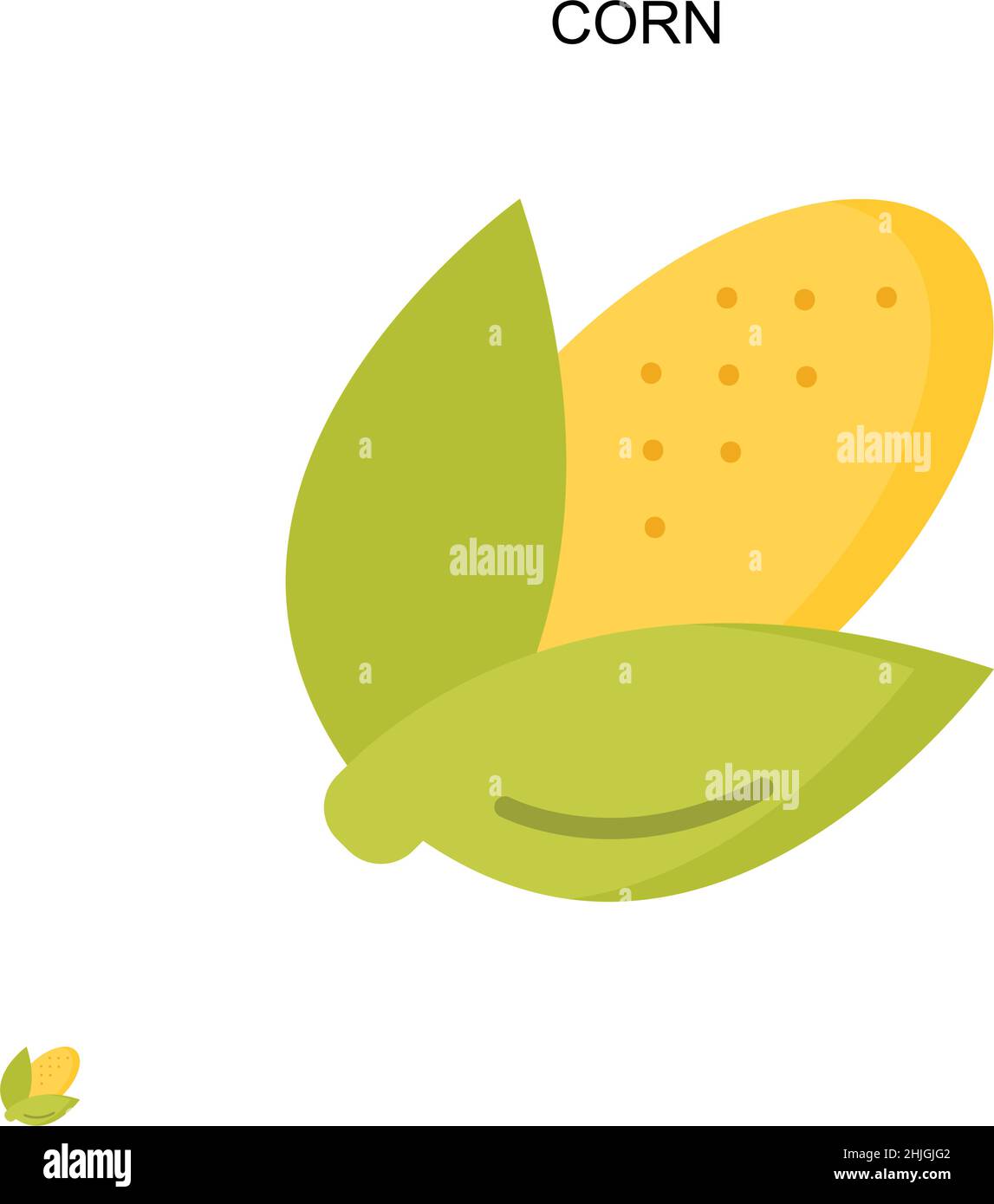 Corn Simple vector icon. Illustration symbol design template for web ...