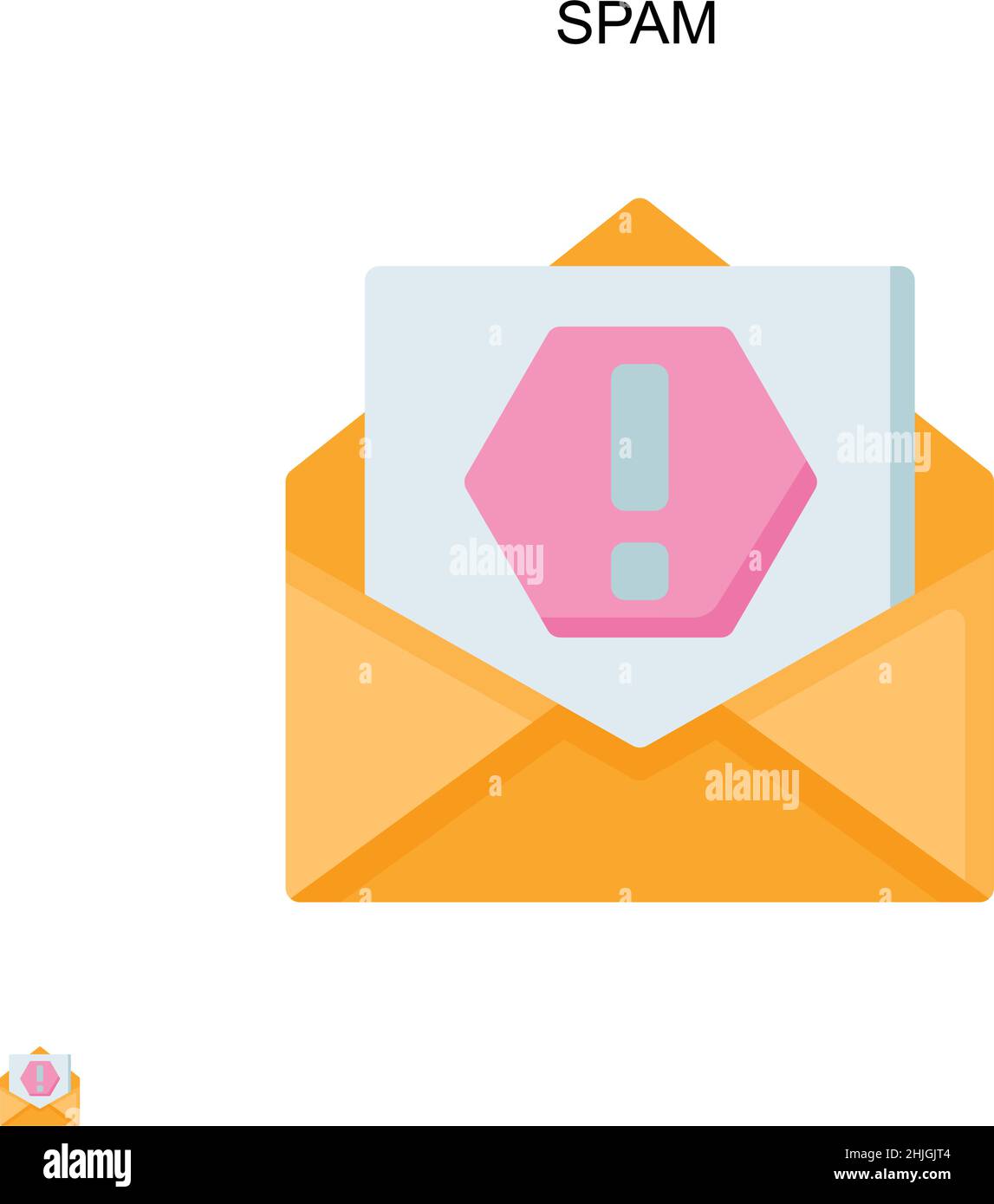 Spam Simple vector icon. Illustration symbol design template for web ...