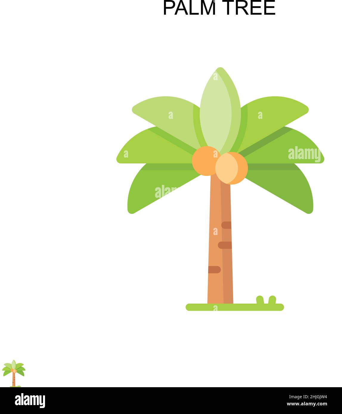 Palm tree Simple vector icon. Illustration symbol design template for ...