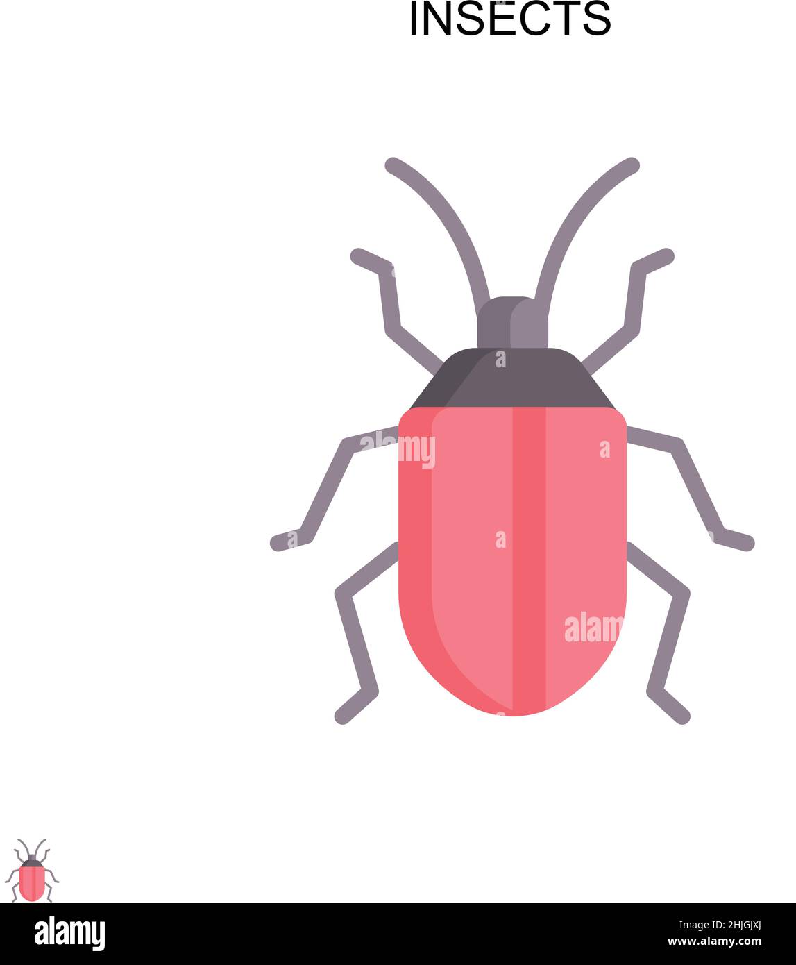 Insects Simple vector icon. Illustration symbol design template for web ...