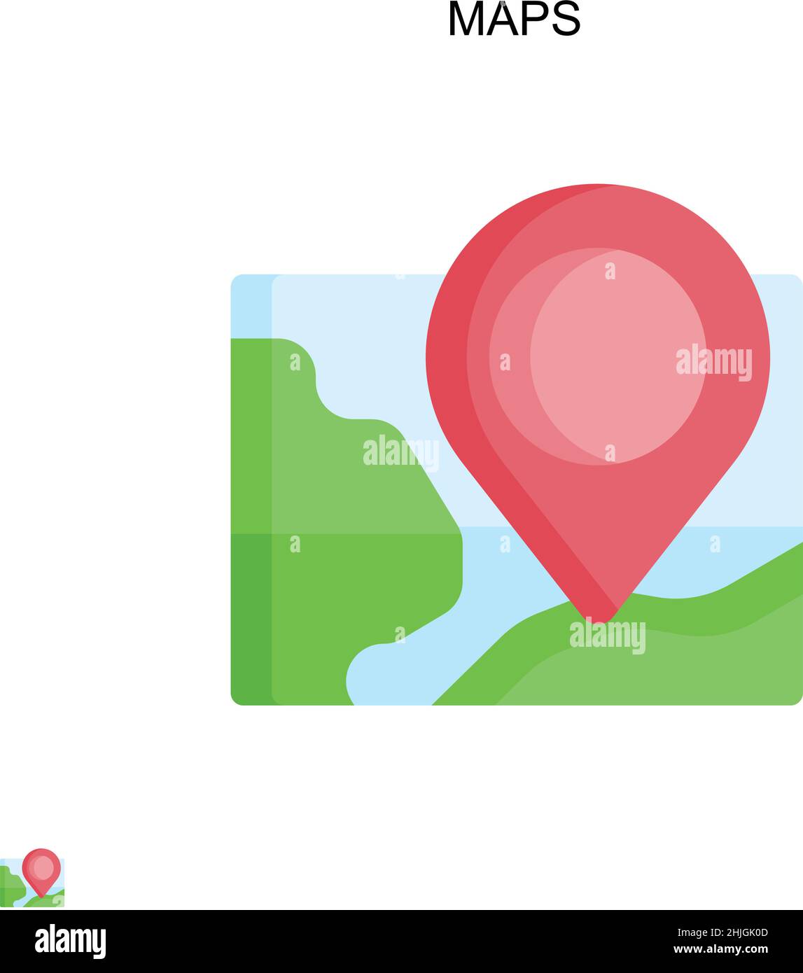 Maps Simple Vector Icon Illustration Symbol Design Template For Web Mobile Ui Element Stock