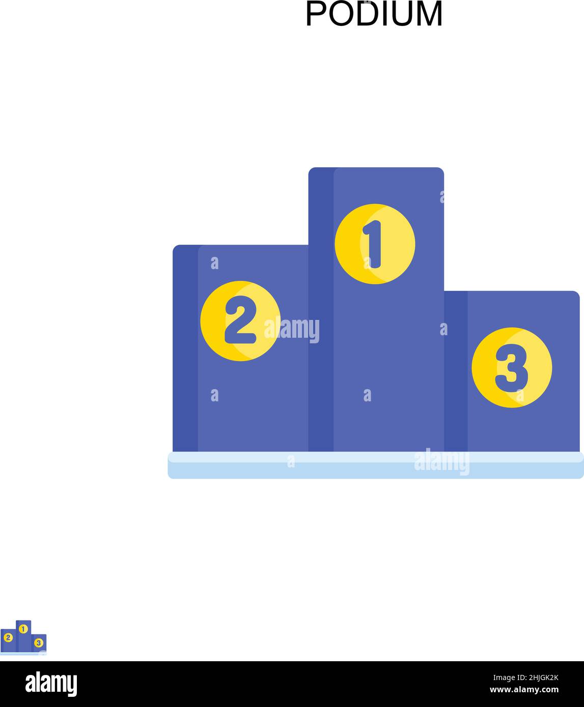 Podium Simple vector icon. Illustration symbol design template for web ...
