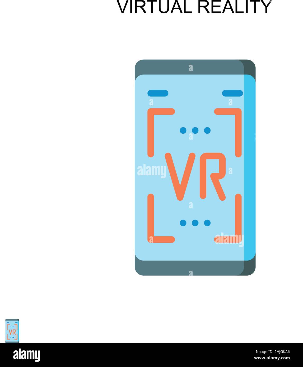 Virtual reality Simple vector icon. Illustration symbol design template ...