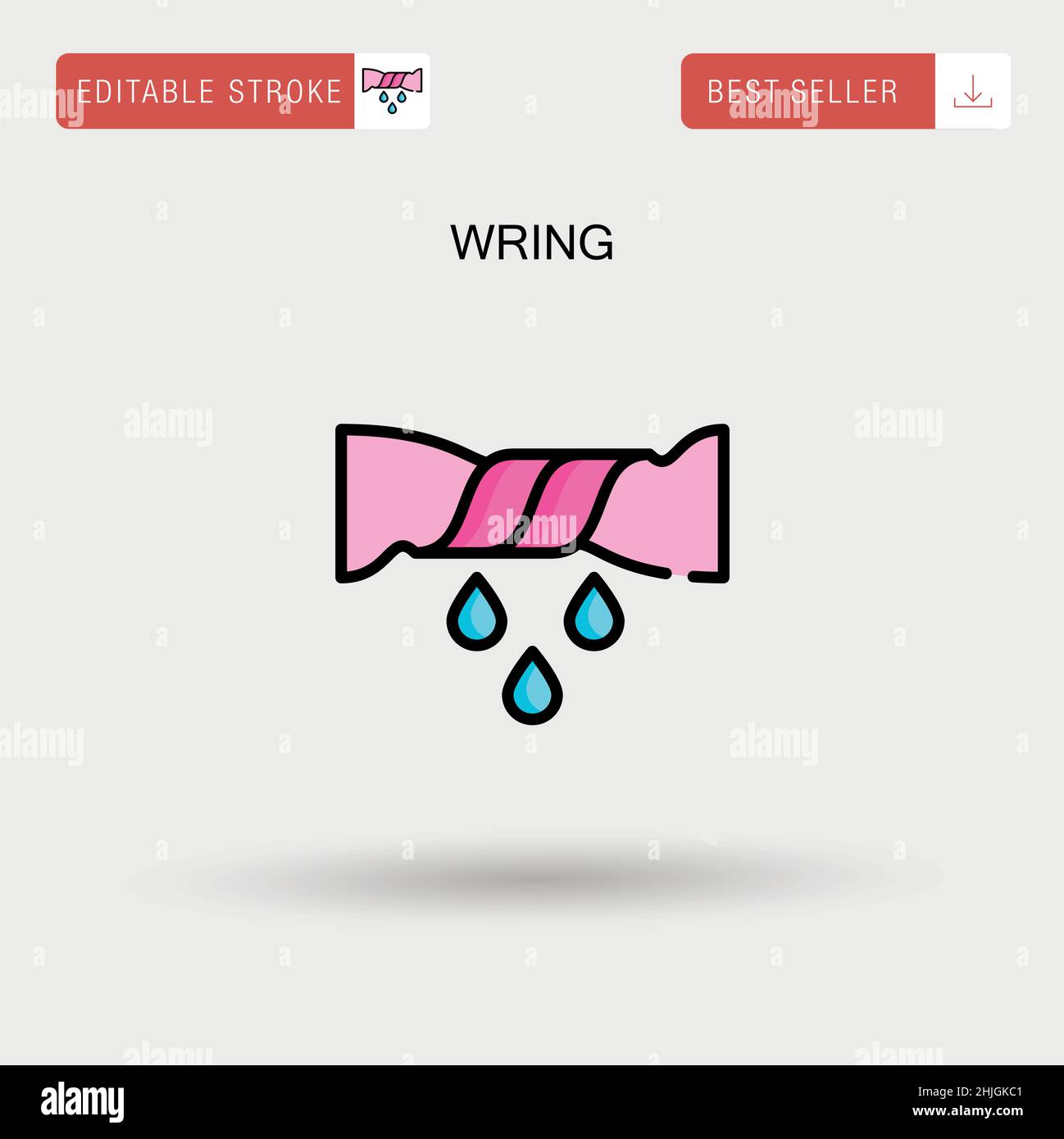 Wring Simple vector icon Stock Vector Image & Art - Alamy