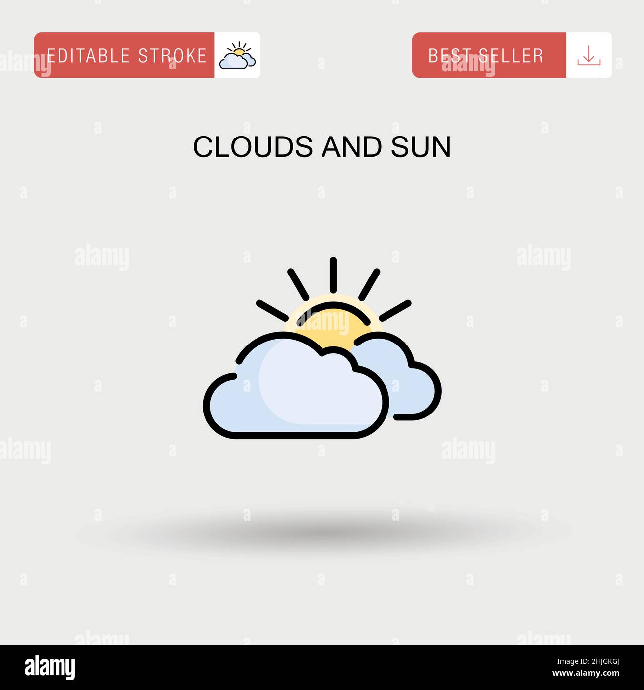 Cloudscape blue sky sun Stock Vector Images - Alamy