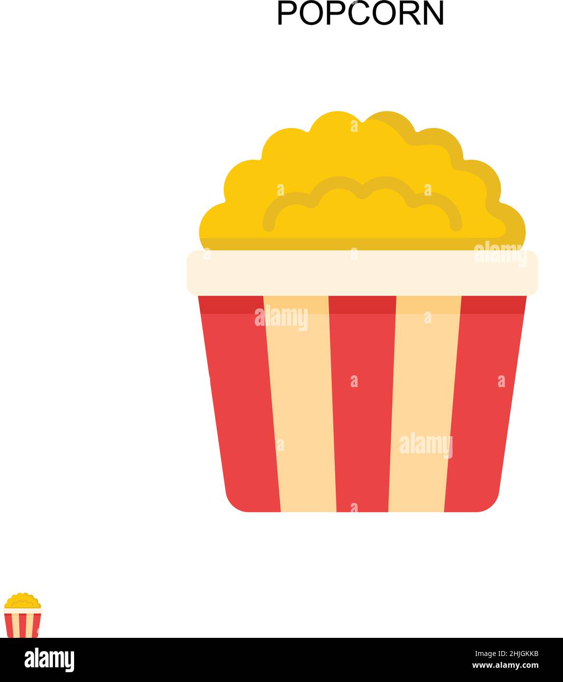 Popcorn Simple vector icon. Illustration symbol design template for web ...