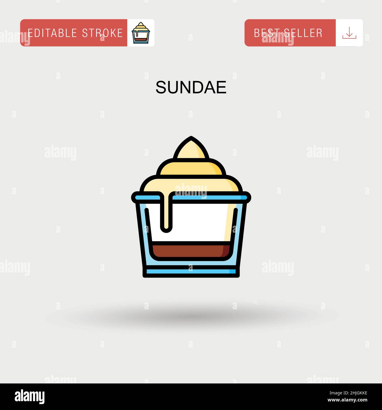 Ice cream sundae whipped Stock Vector Images - Alamy