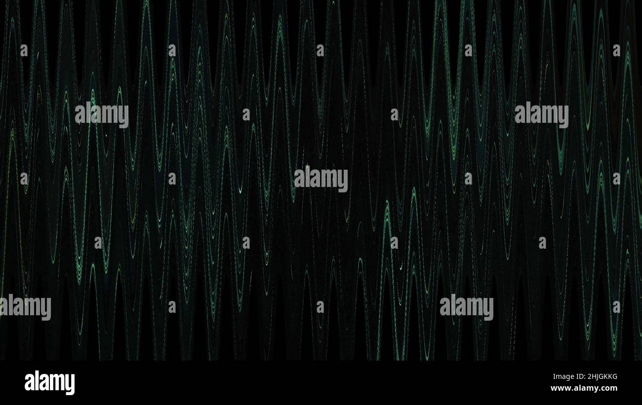 Abstract wavy lines move and shine on black background. Animation ...