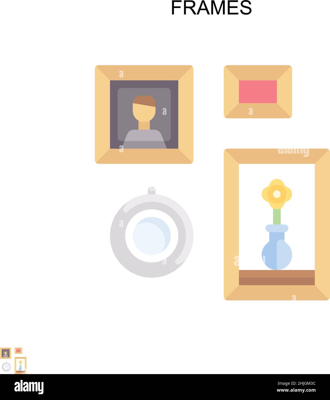 Antique photo frames Stock Vector Images - Alamy