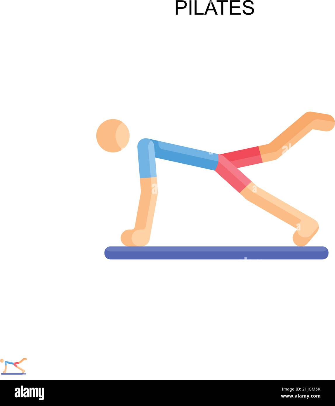 Pilates Simple vector icon. Illustration symbol design template for web ...