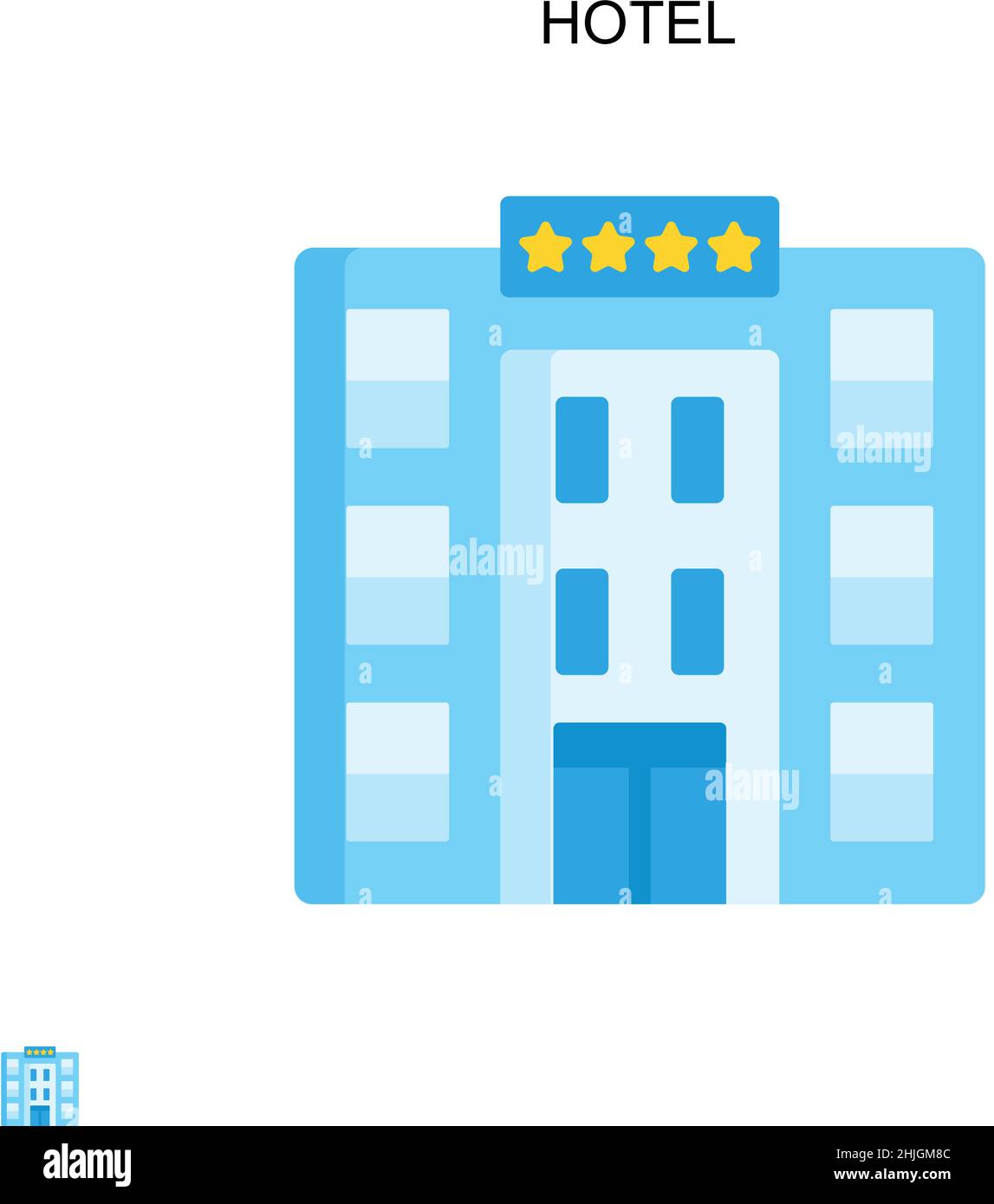Hotel Simple vector icon. Illustration symbol design template for web ...