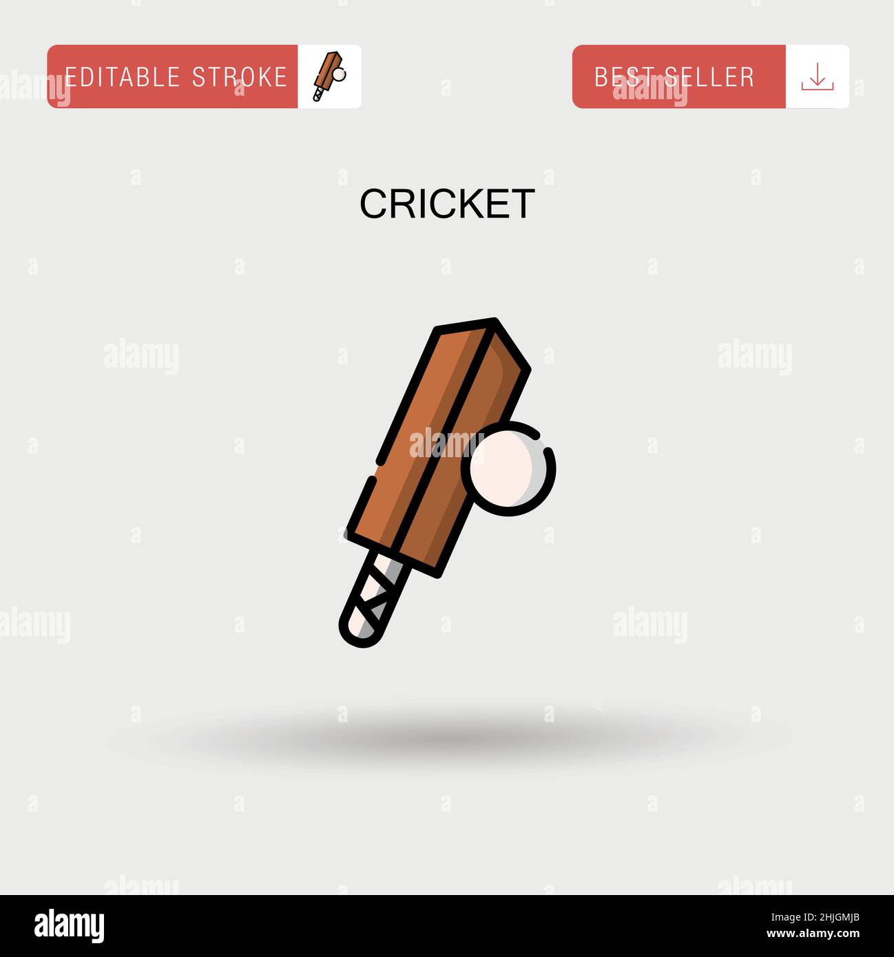 Cricket Simple vector icon Stock Vector Image & Art - Alamy