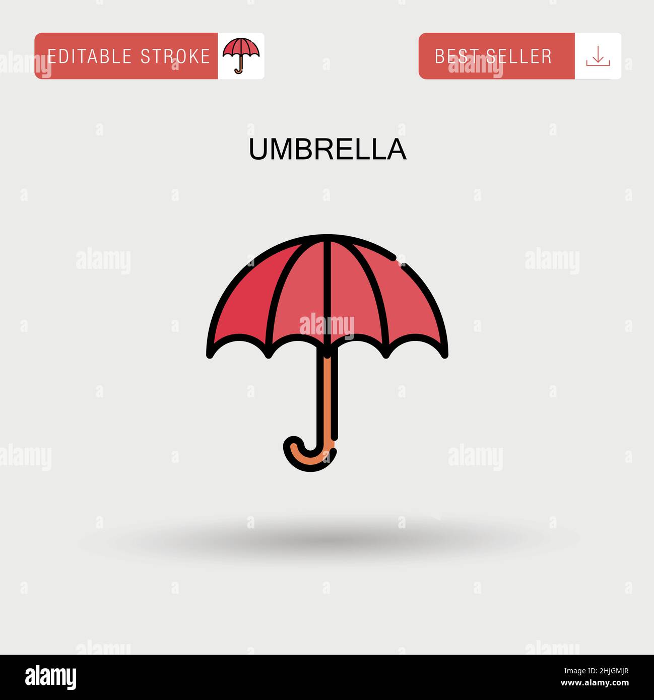 Umbrella Simple vector icon Stock Vector Image & Art - Alamy