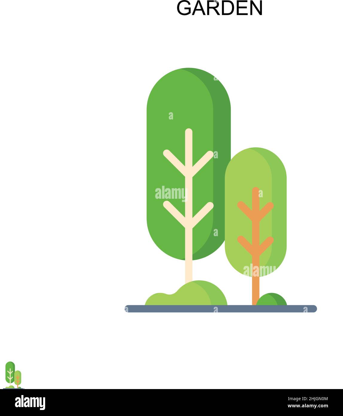 Garden Simple Vector Icon Illustration Symbol Design Template For Web Mobile Ui Element Stock