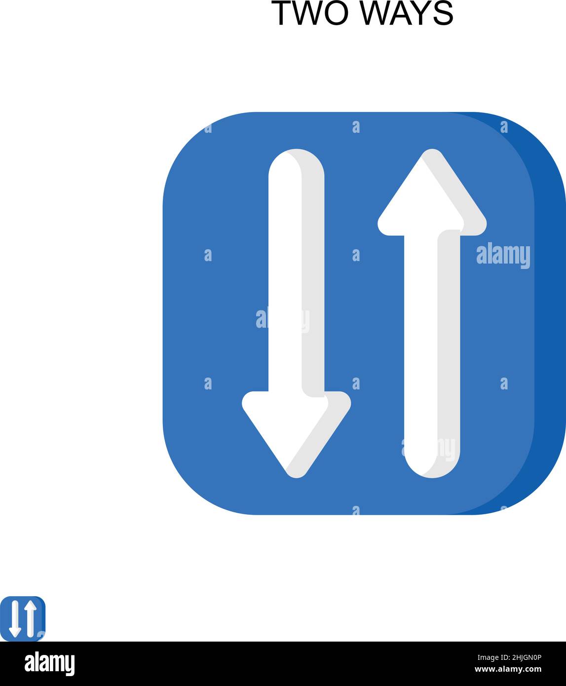 Two ways Simple vector icon. Illustration symbol design template for ...